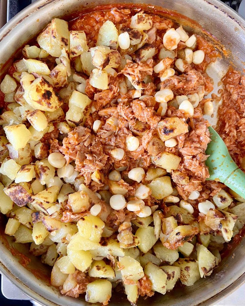 Guiso de atún con papa casero - LA ESPÁTULA VERDE